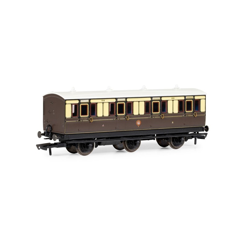 Hornby R40308 GWR, 6 Wheel Coach, 3rd Class, 2548 - Era 2/3